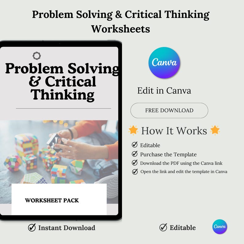 Problem Solving Worksheets, Critical Thinking for Decision Making ...