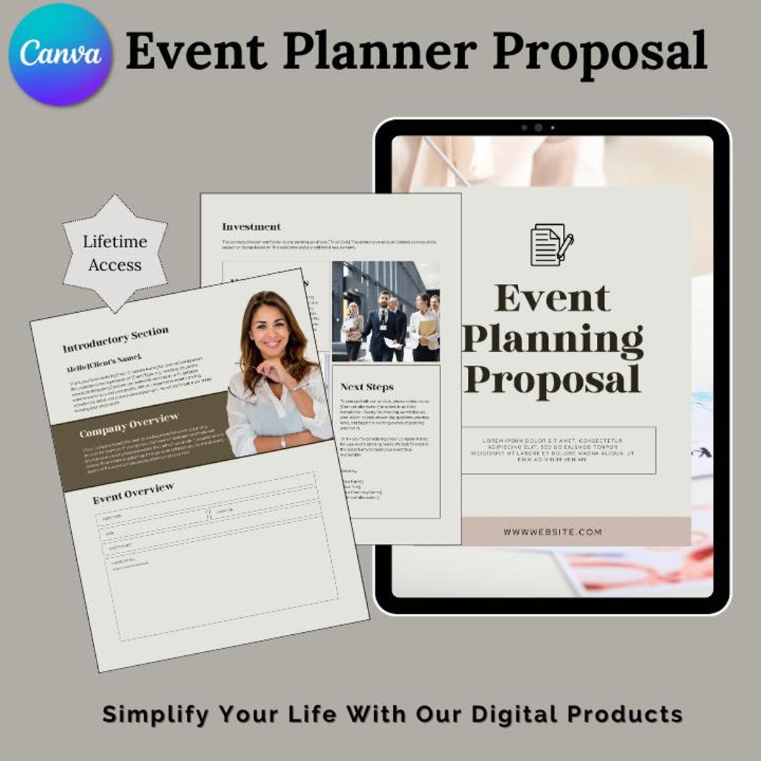 Event Planner Proposal Template, Project Management Business Proposal ...