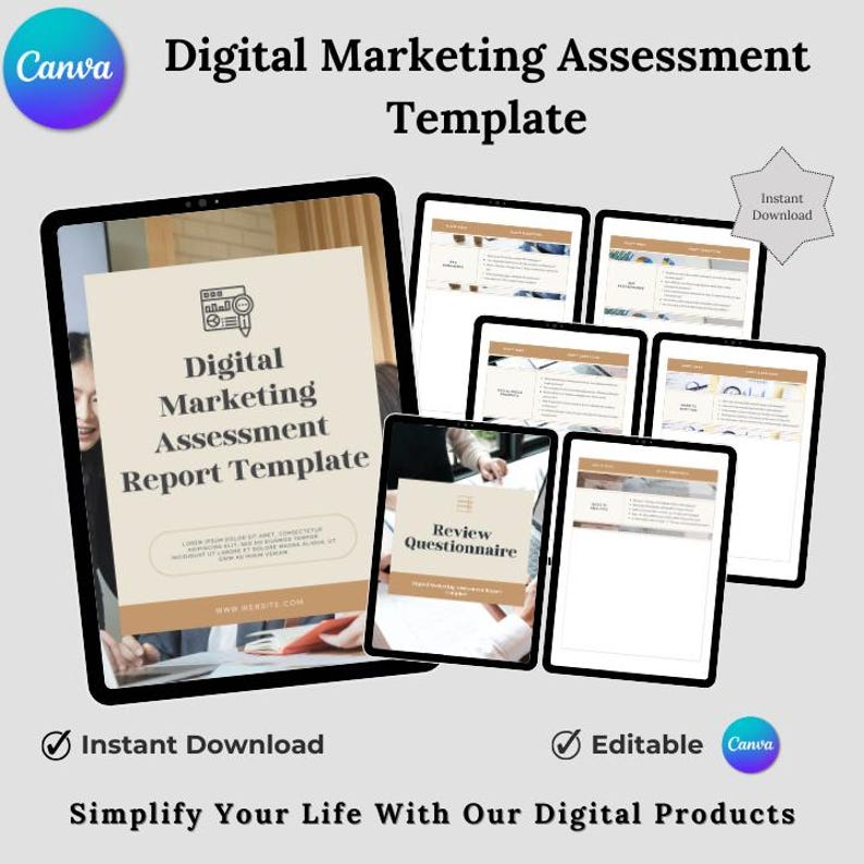 Digital Marketing Report Template, Marketing Strategy Templates ...