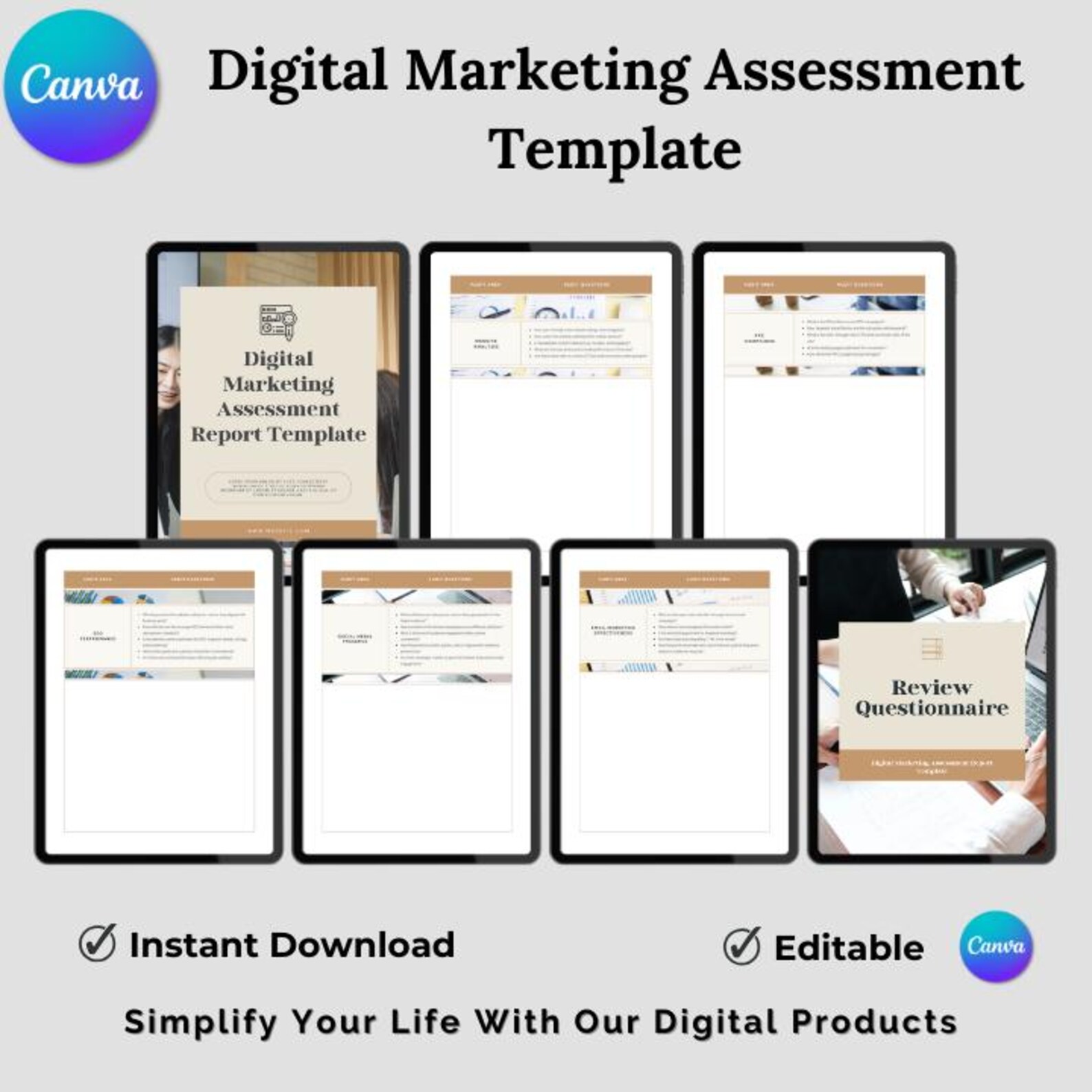 Digital Marketing Report Template, Marketing Strategy Templates ...