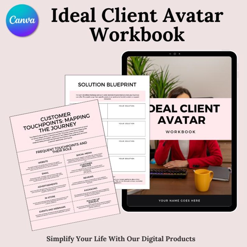 Ideal Client Customer Avatar Workbook, Client Management Workbook ...