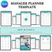 Project Manager Planner Template: Weekly Schedule & Meeting Agenda ...