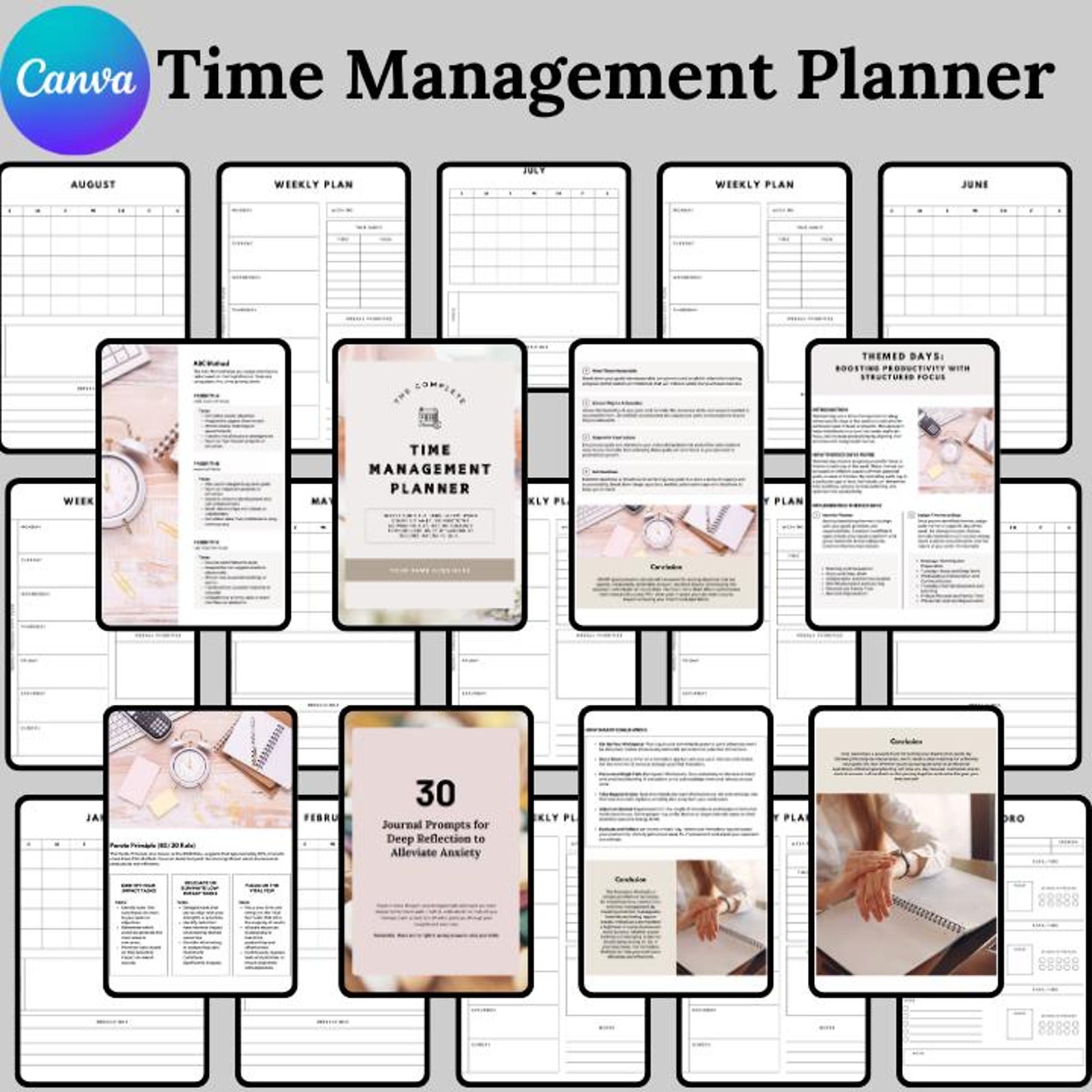 Time Management Planner, Time Management Tool, Project Management ...