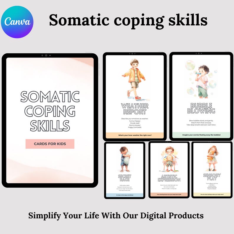 Coping Skills Cards, Anxiety Relief Activities, Emotional Regulation ...