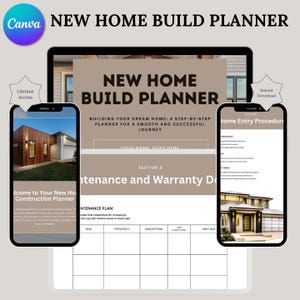 New Home Build Planner: Home Building Guide (instant Download) - Etsy
