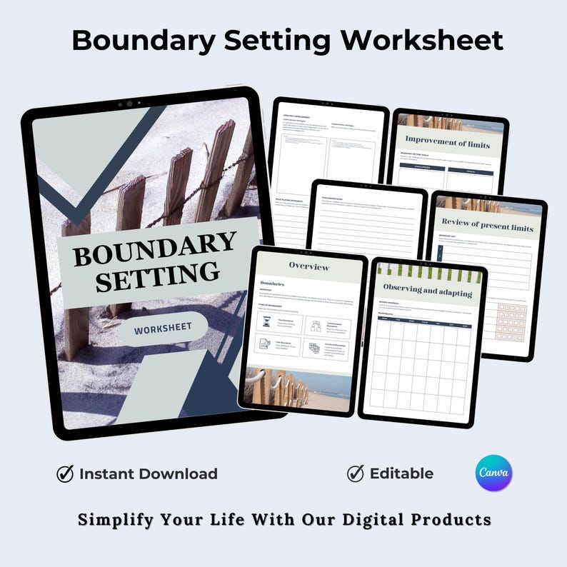 Boundary Setting, Confidence Building Worksheets, Healthy Boundaries ...