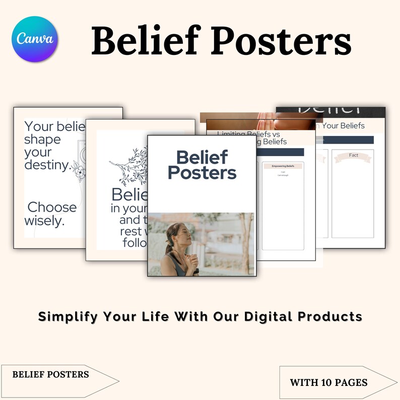 Believe in Yourself Posters, Inspirational Quotes Your Positive Mindset ...