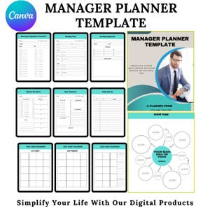 Project Manager Planner Template: Weekly Schedule & Meeting Agenda ...