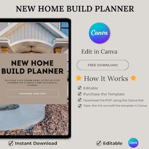 New Home Build Planner: Home Building Guide (instant Download) - Etsy