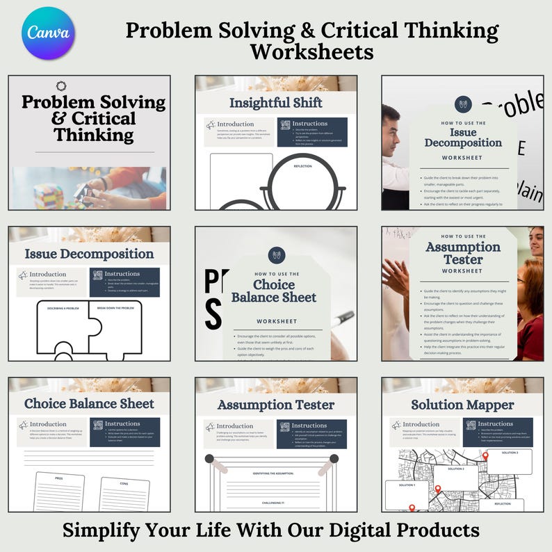 Problem Solving Worksheets, Critical Thinking for Decision Making ...