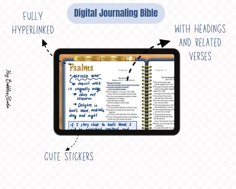 Digital Journaling Bible for MEN / Spiral Digital Bible /devotional ...
