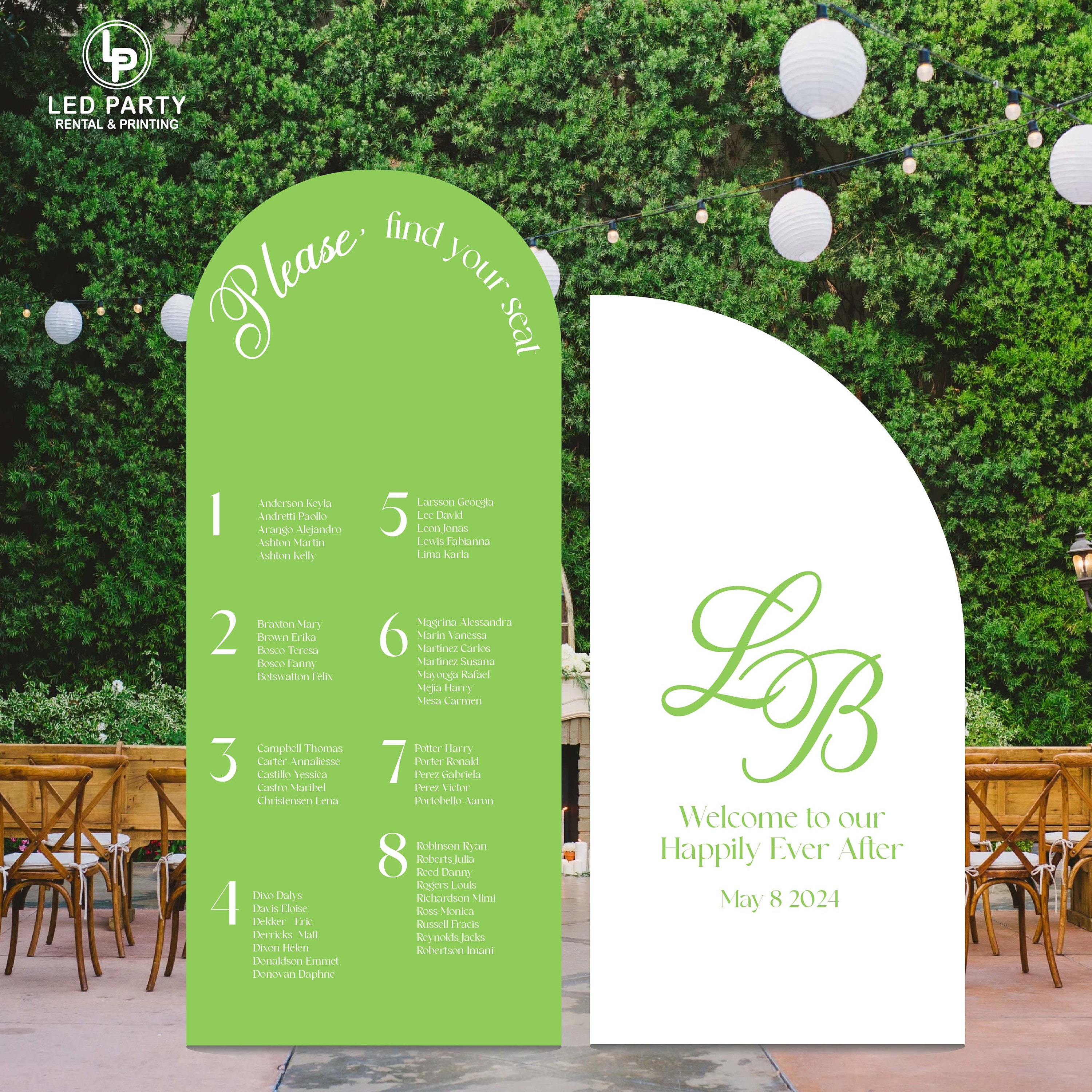 Seating Chart Set of 2. Wedding Organization. Foamboard Panels. Welcome ...