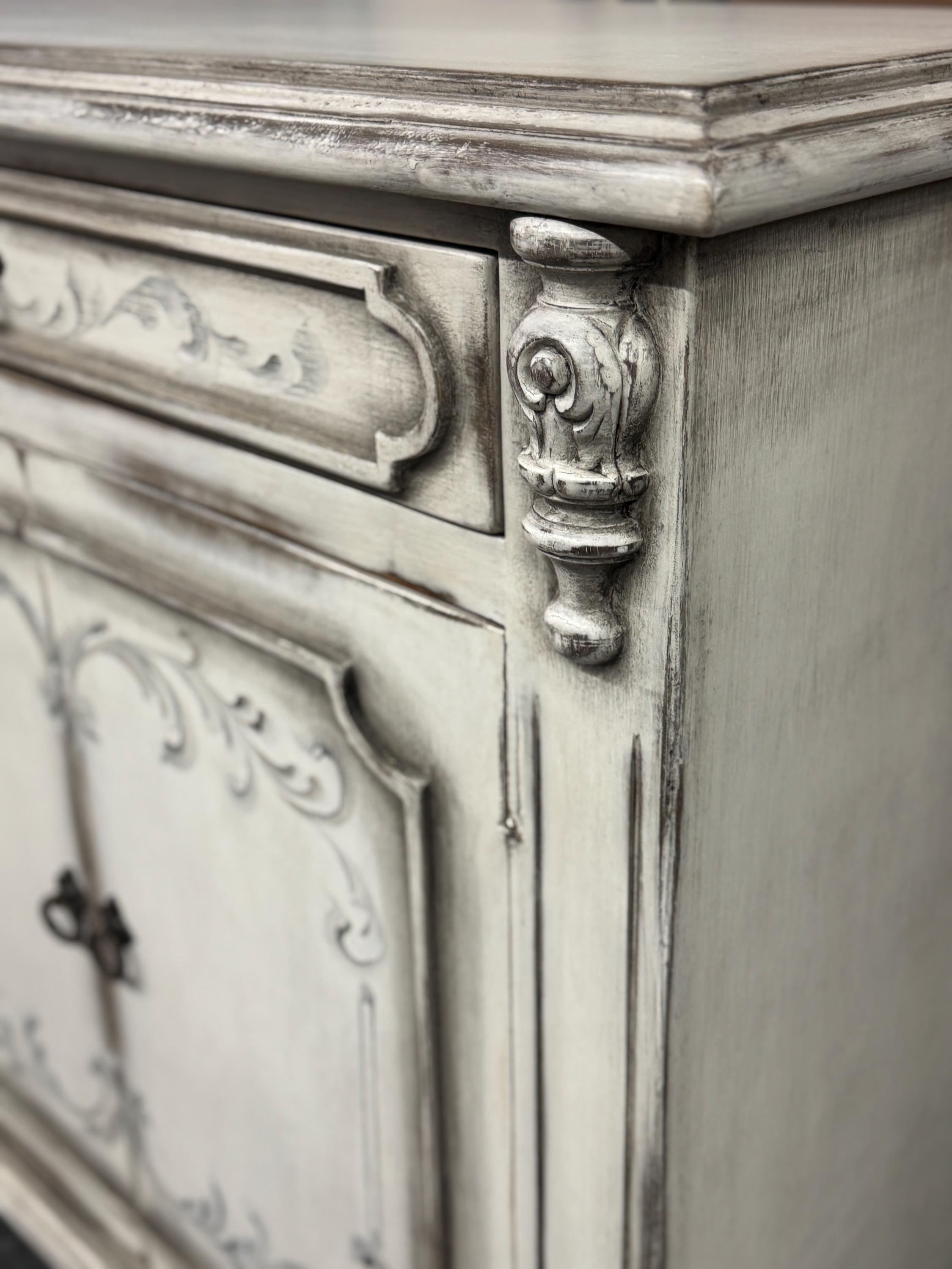 Handmade Solid Wood Sideboard Buffet, Vintage Farmhouse Distressed ...