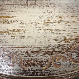 Hand-painted Rustic Grey Wood Chest Vintage Style Floral Accent Cabinet ...