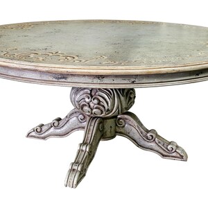 Rustic Round Wood Dining Table: Handcrafted Farmhouse Pedestal - Etsy