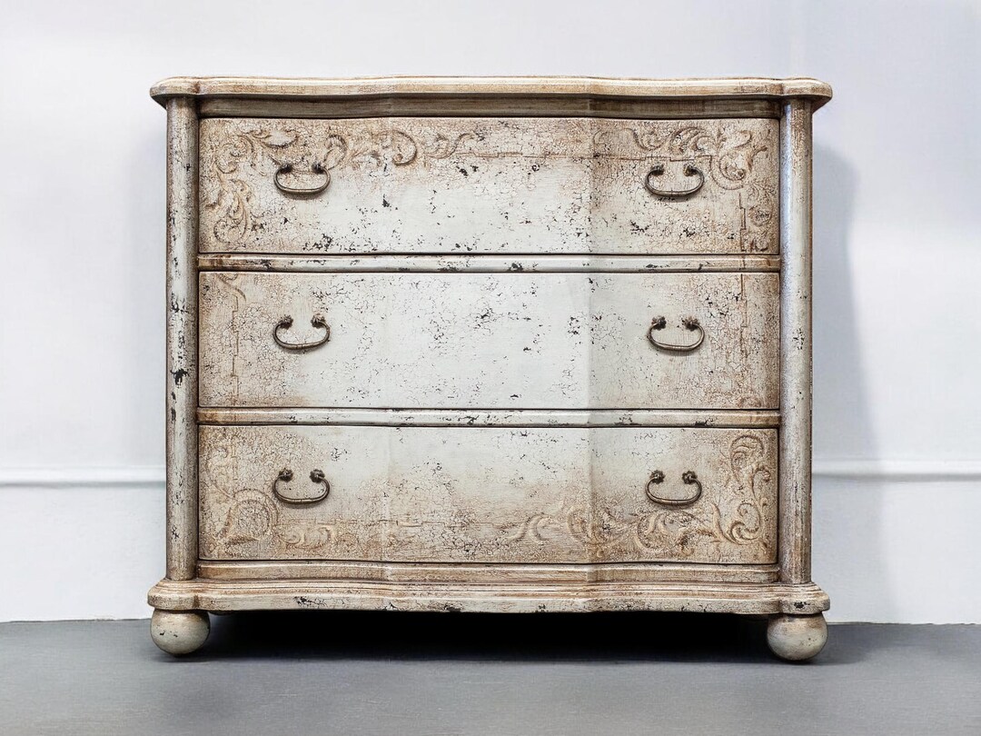 Farmhouse Charm: Vintage French Country Tall Chest With Rustic Appeal ...