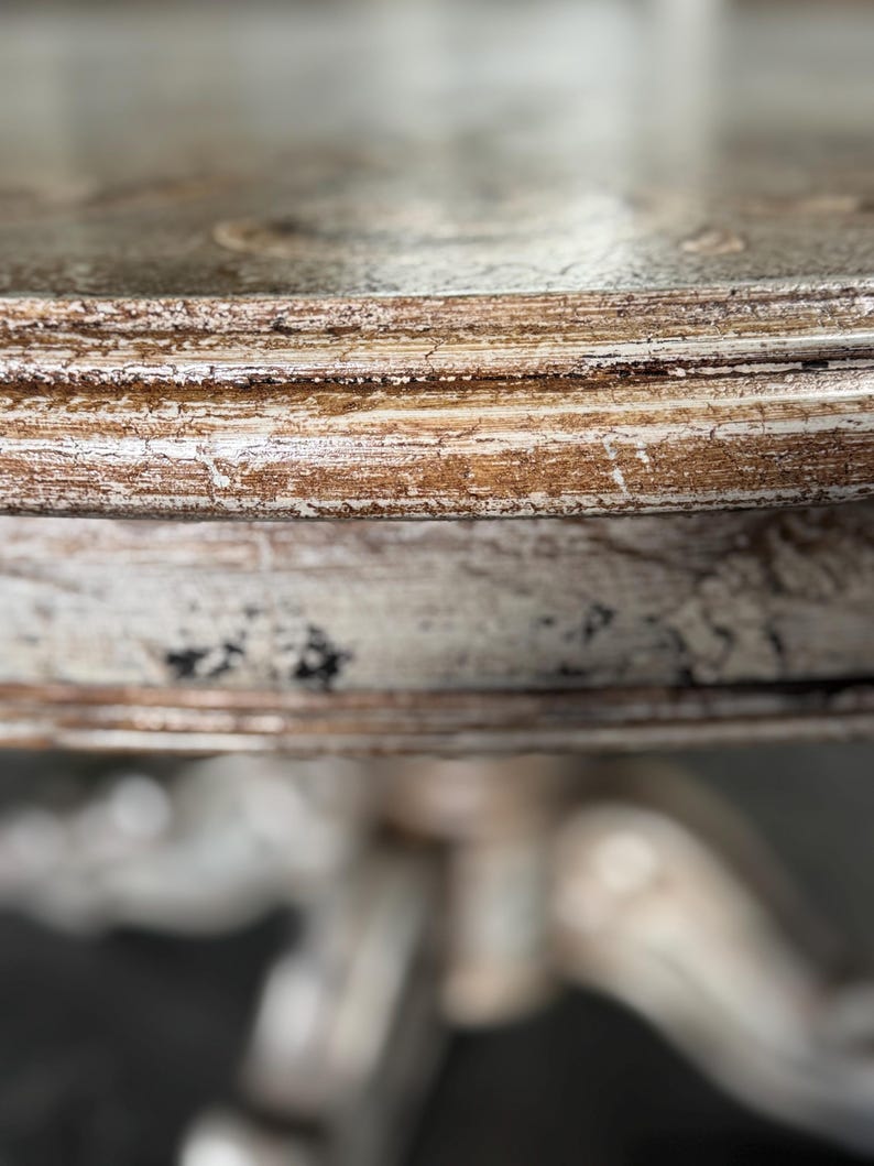 Rustic Round Wood Dining Table: Handcrafted Farmhouse Pedestal - Etsy