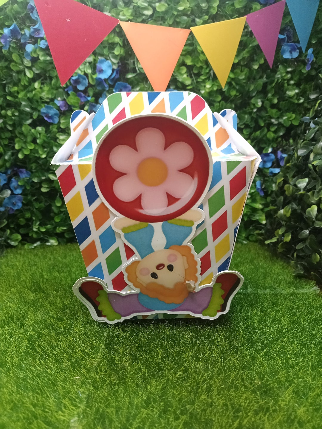 Clown Cube Box Mold , Cube Box Template, Box Template SVG Files, Favor ...