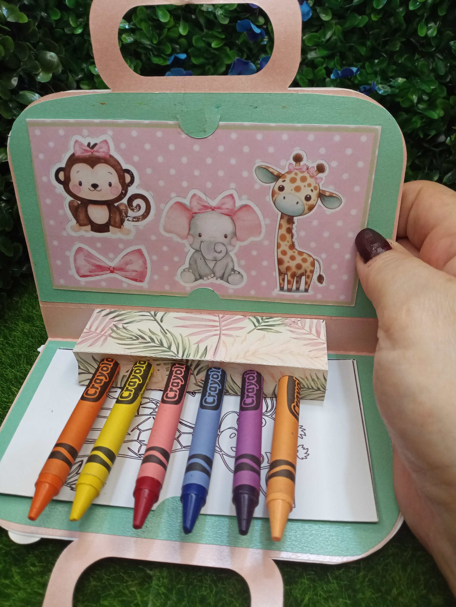 Suitcase Box Digital Coloring SVG Template With Video Tutorial, Gift ...