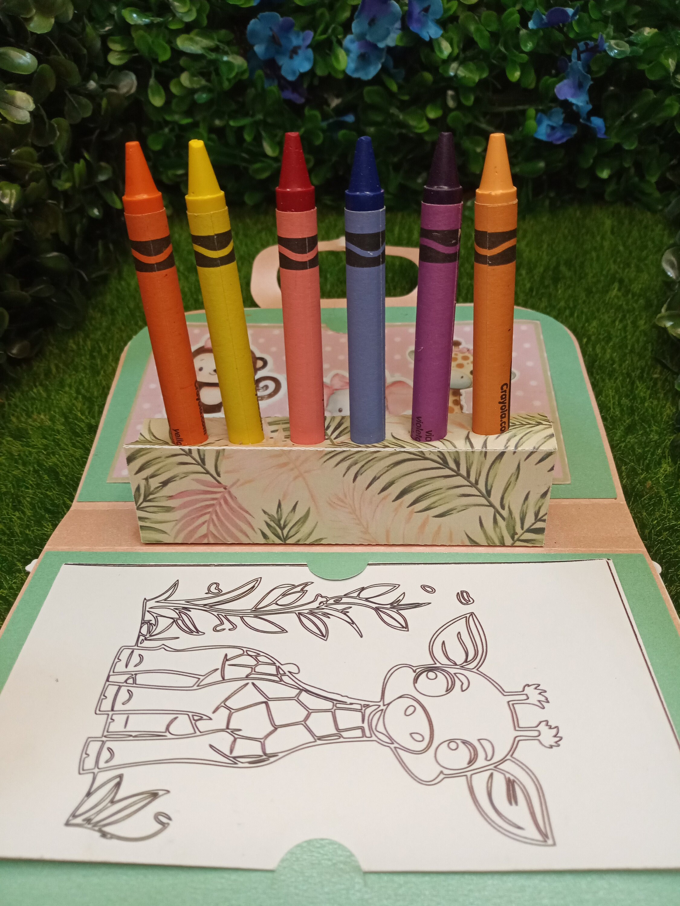 Suitcase Box Digital Coloring SVG Template With Video Tutorial, Gift ...