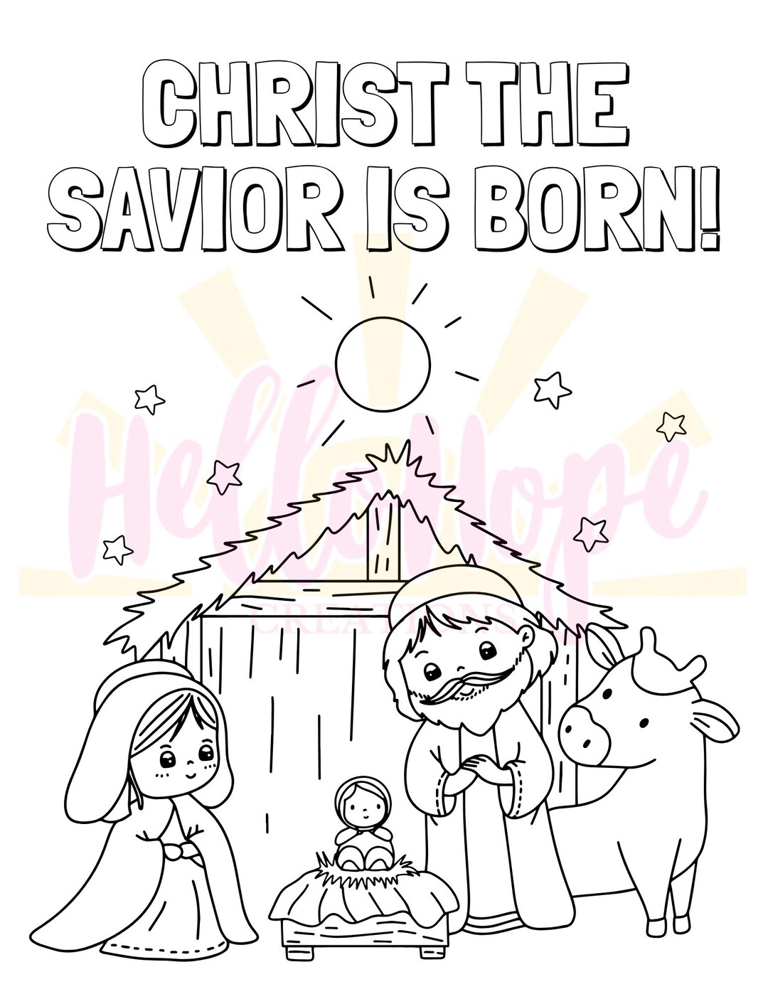 Printable Christmas Coloring Pages & Activity Sheets — Christ-centered ...