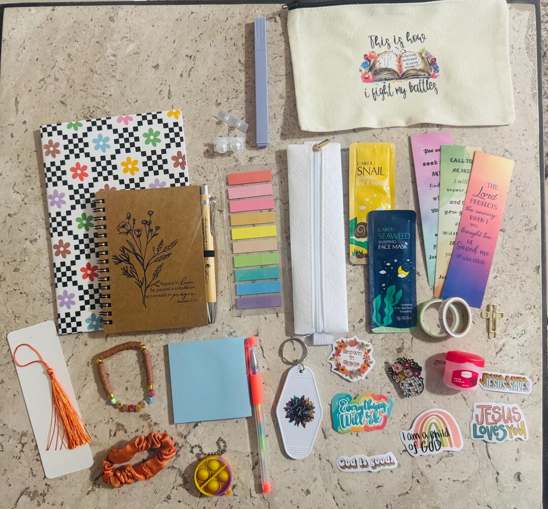 Premium Bible Study & Self-care Surprise Kit: Faith-based Surprise Box ...