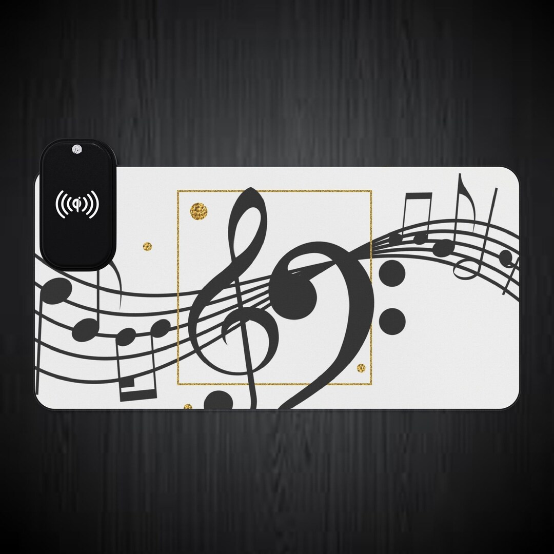 Musical Notes LED Gaming Mouse Pad, Perfect for Gamers, Music Lovers ...