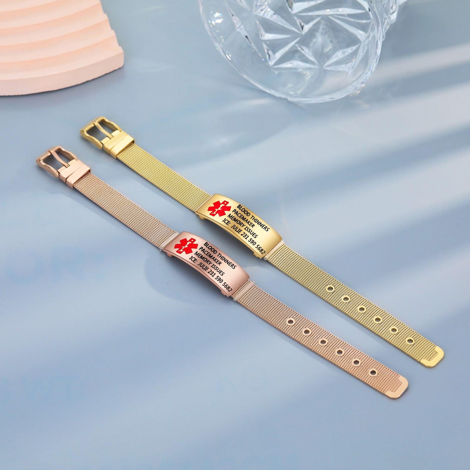 Medical ID Bracelet,allergy Information,custom Medical,medic Alert ...