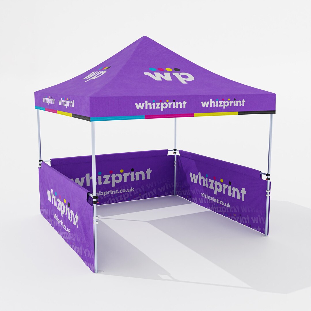 Custom Printed Gazebo With 1x Half Back Wall & 2x Half Side Walls - Etsy