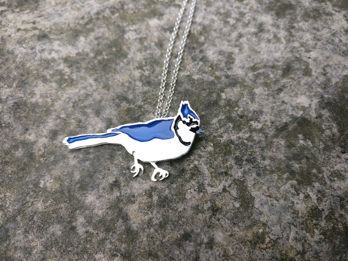 Blue Jay Necklace - Etsy
