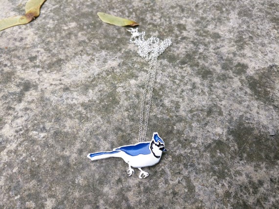 Blue Jay Necklace | Etsy