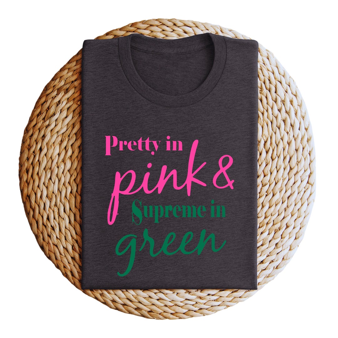 Pink Goes Good With Green Shirt,pretty in Pink Gorgeous in Green T ...