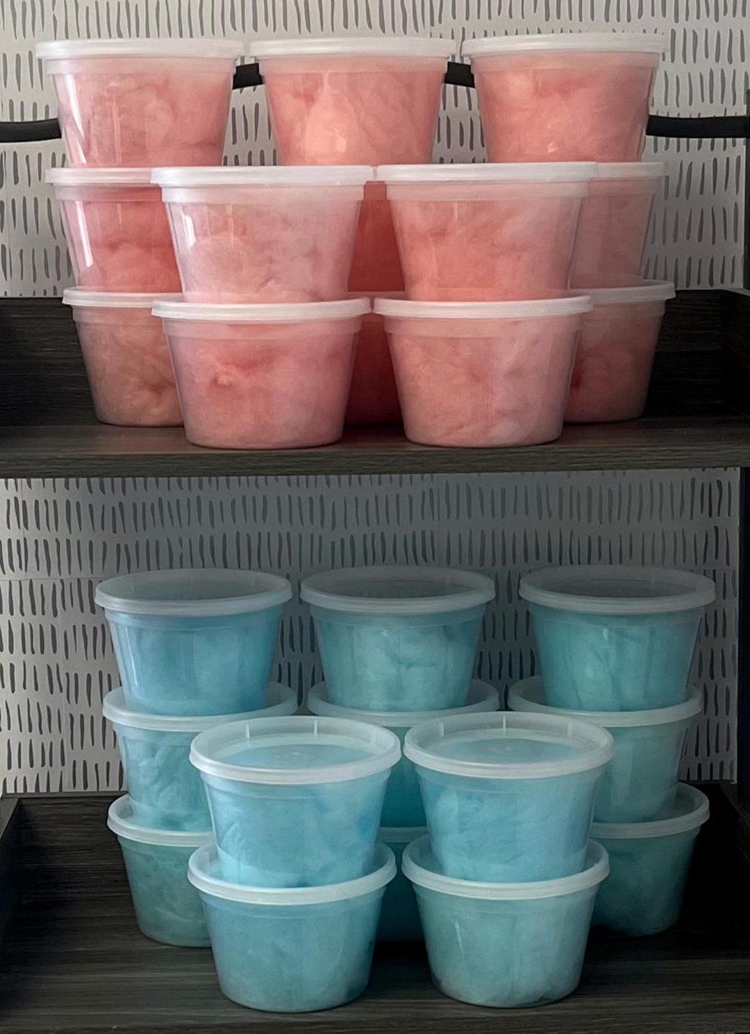 Fluffy Cotton Candy, Sugar Snack, 16-ounce Reusable Tub, Birthday Party ...