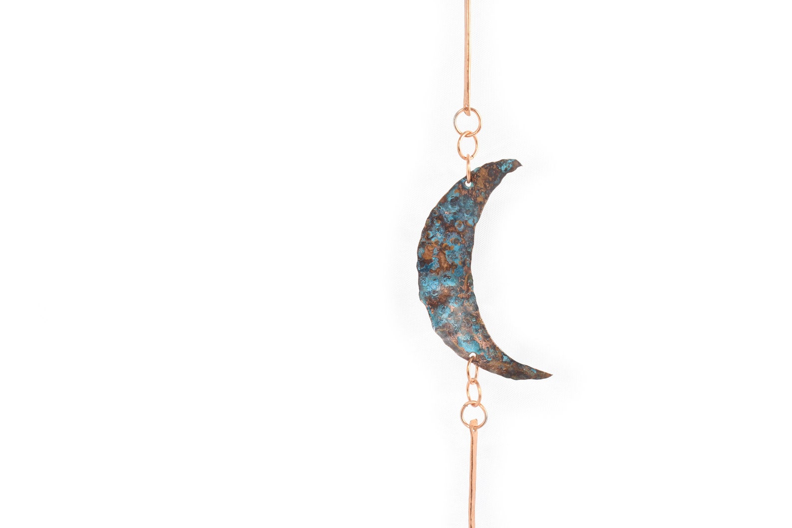 Handmade Copper Moon Phase Wall Hanging: Patina Metal Sculpture - Etsy