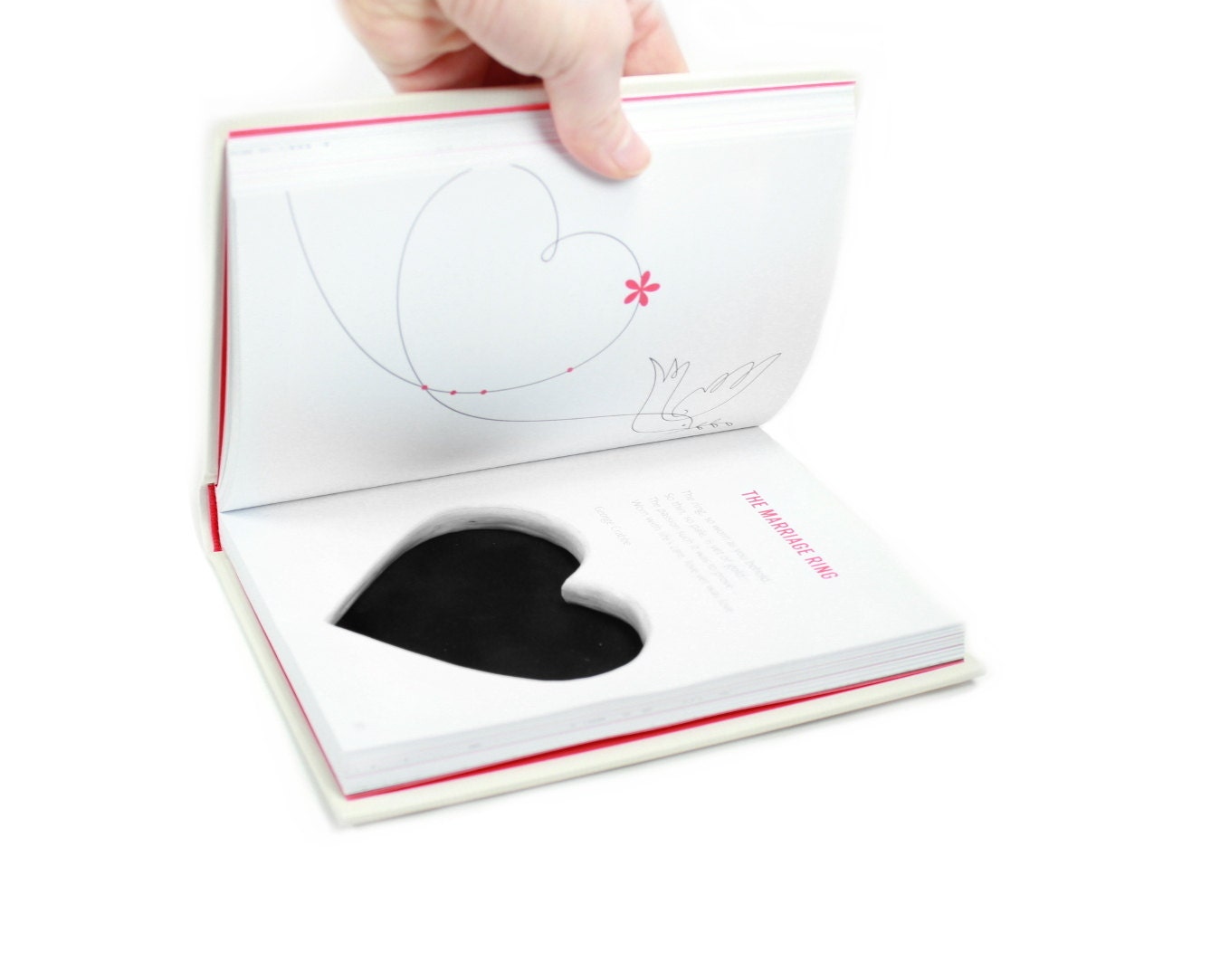 Love Poems Ring Book Heart Cut the Marriage Ring Chapter - Etsy