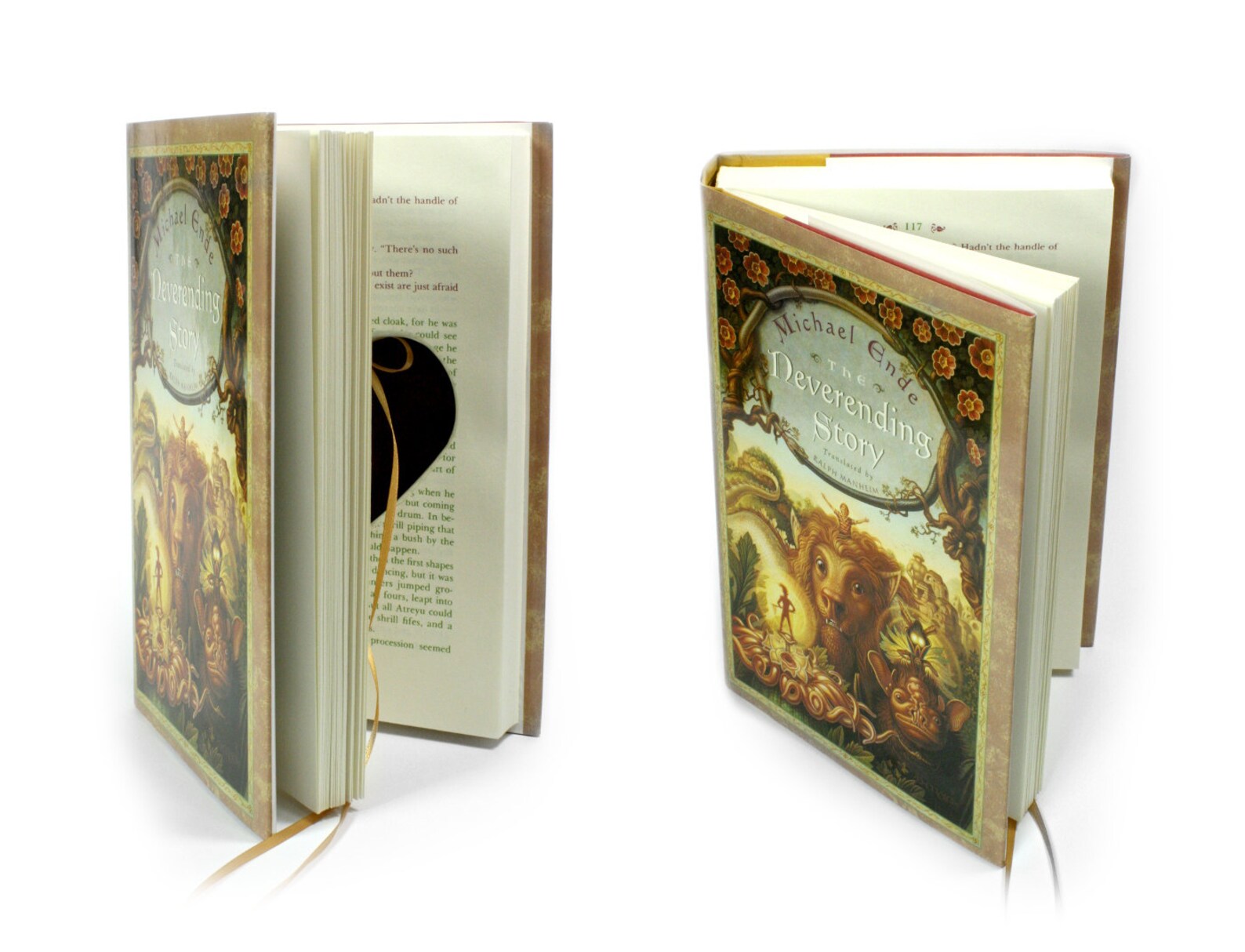 Heart Ring Book The Neverending Story Hollow Book Handmade | Etsy