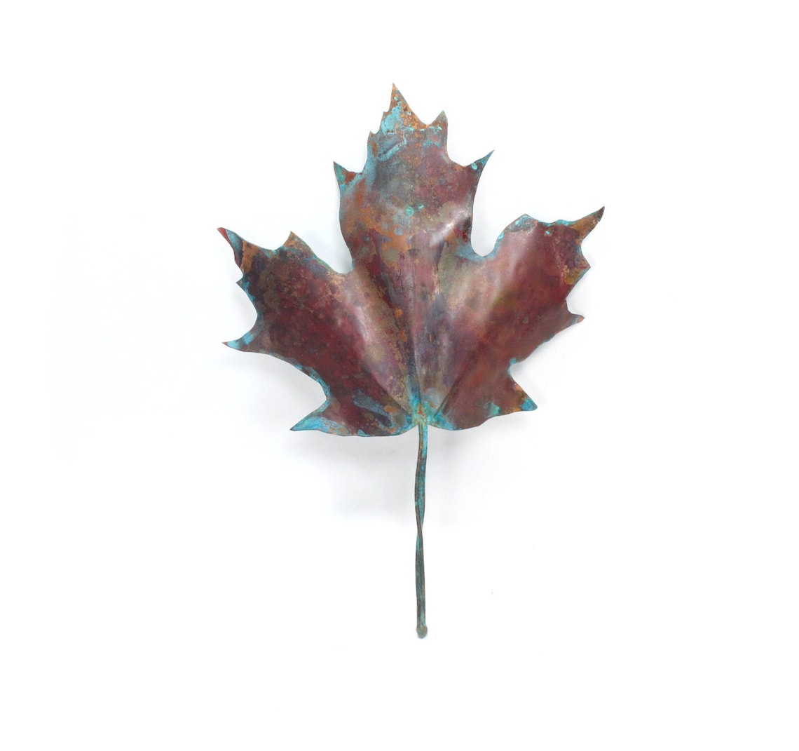 Maple Leaf Sculpture Handmade Copper Metal Unique Home Decor - Etsy