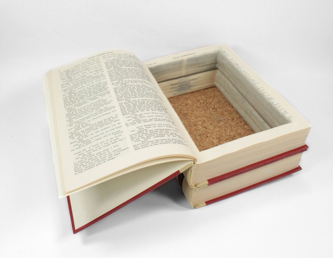 William Shakespeare Large Stacked Hollow Book Box Two in One Multiple ...