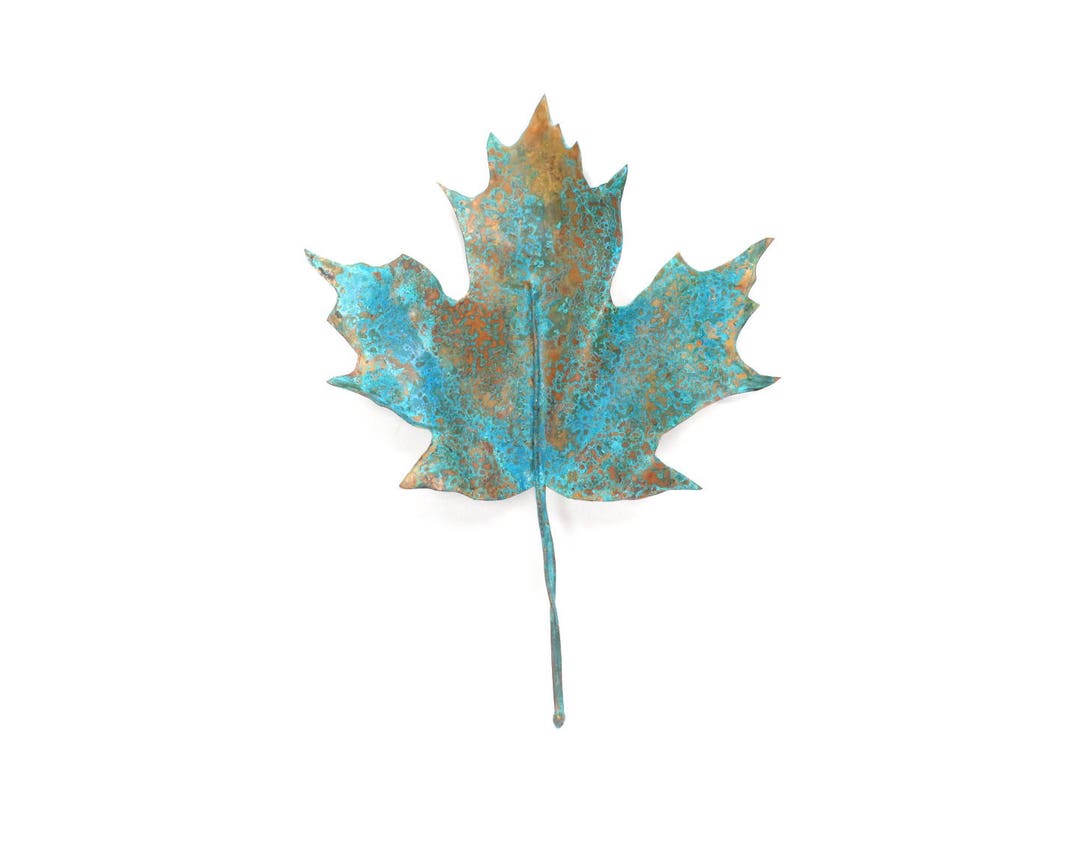 Maple Leaf Sculpture Handmade Copper Metal Unique Home Decor Art Tree ...
