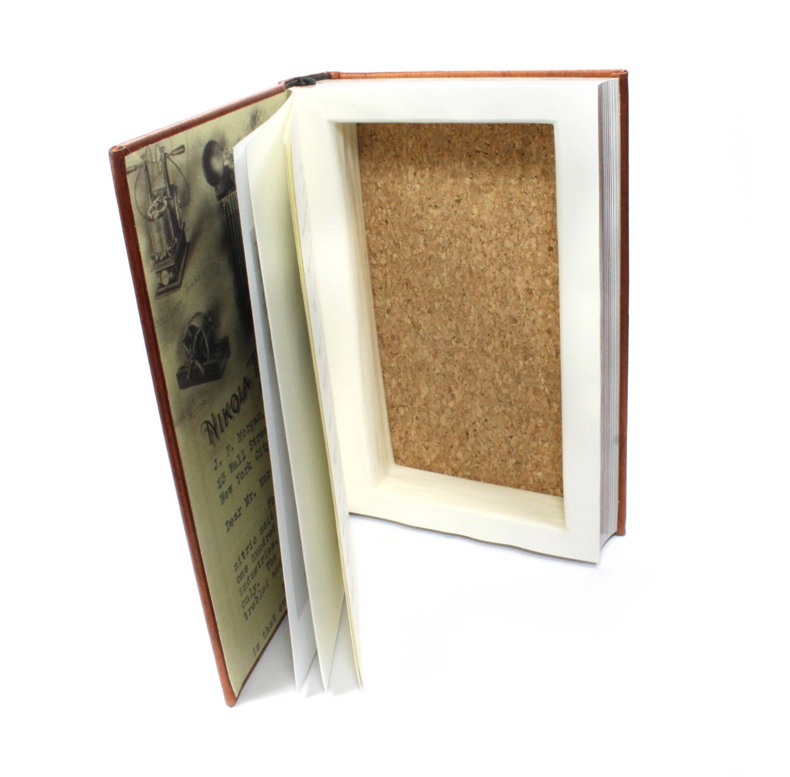 Nikola Tesla Science Hollow Book Box Handmade Booksafe Secret | Etsy