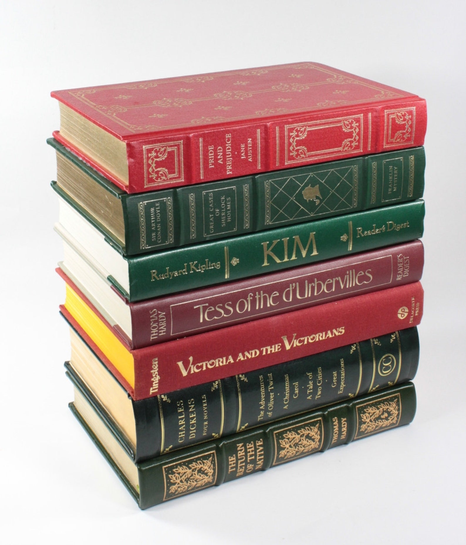 Victorian Book Stack Box: Handmade Hollow Books, Secret Storage ...