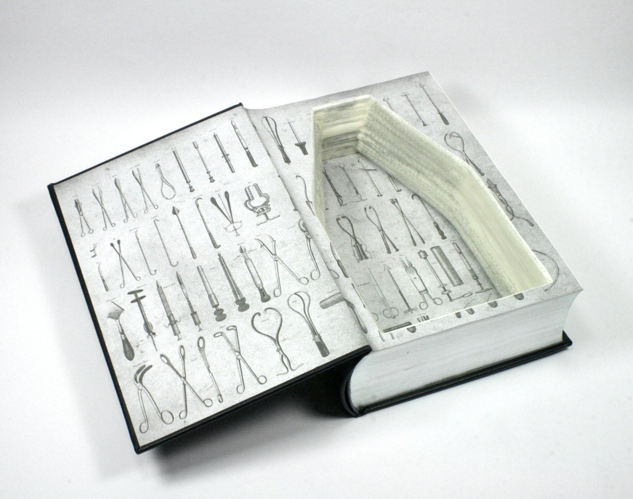 Grays Anatomy Flask Holder Hollow Book With MAGNET Closure | Etsy