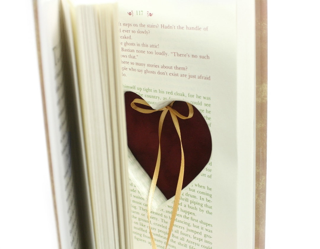Heart Ring Book the Neverending Story Hollow Book Handmade Ring Holder ...
