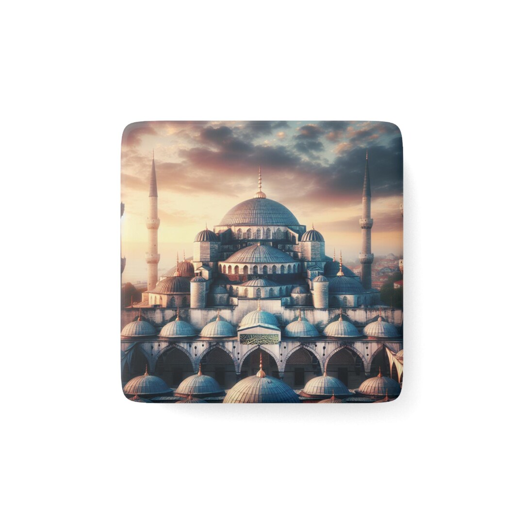 Porcelain Magnet, Square - Blue Mosque Istanbul Turkey, Istanbul ...