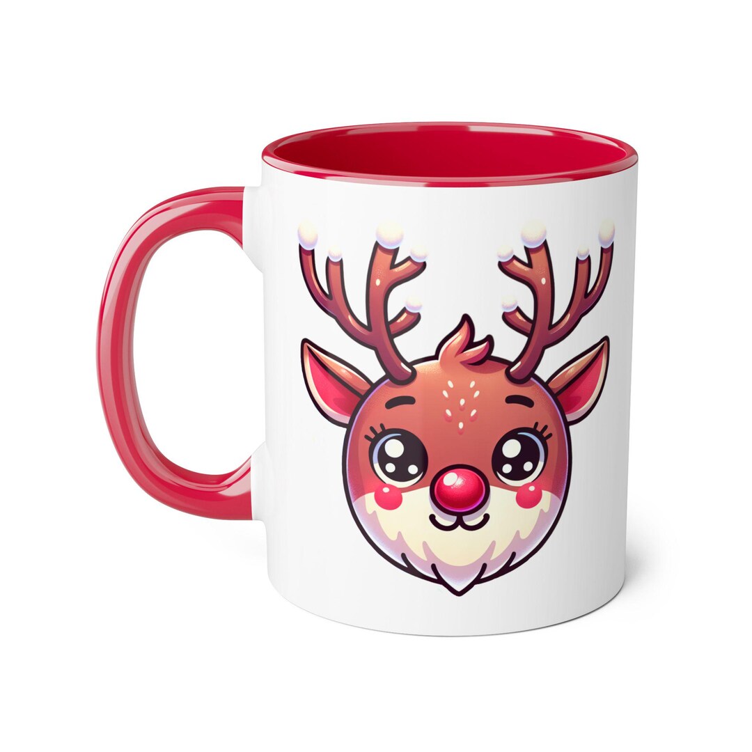 Rudolph the Red Nosed Reindeer Accent Mugs, 11oz - Etsy