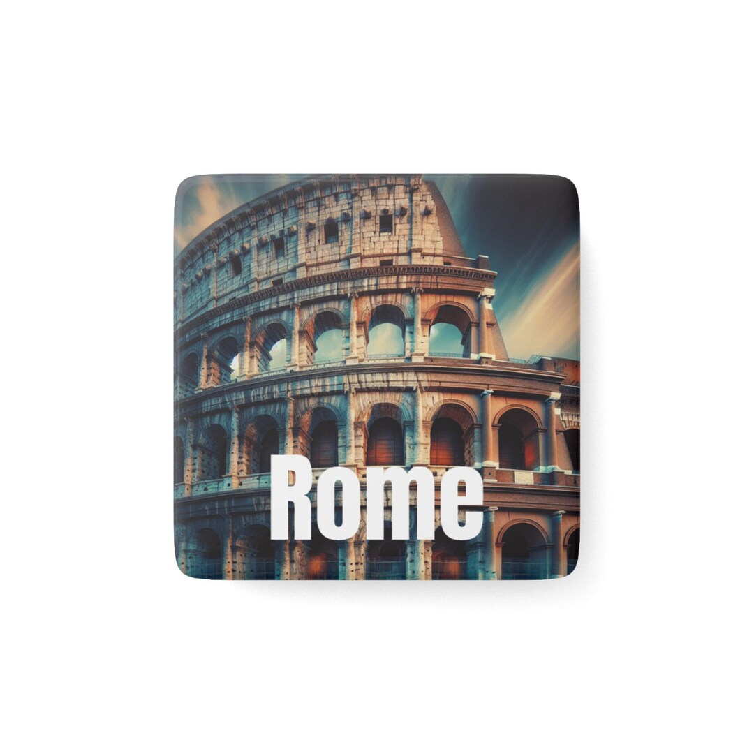 Rome Colosseum Porcelain Magnet, Square - Etsy