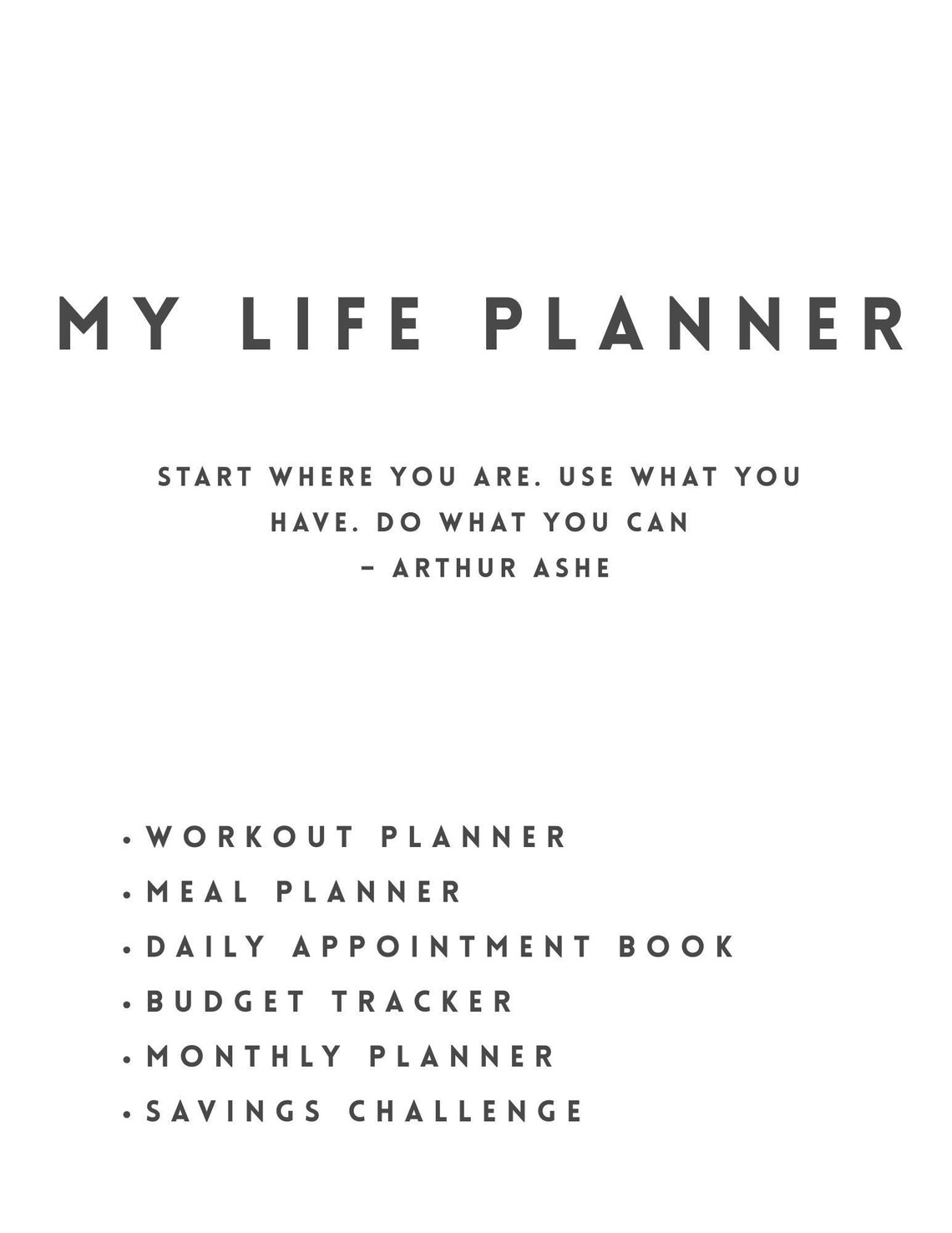 My Life Planner – Undated Digital Planner | Goal Setting, Daily ...