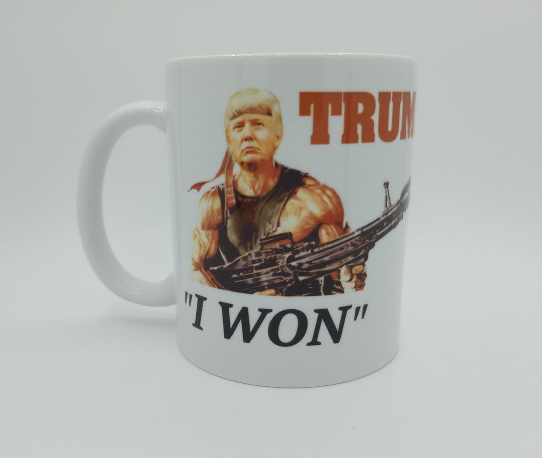 Coffee Mugs, Trump Rambo Mug, MAGA 2024 11oz White Ceramic Mug, Mug ...