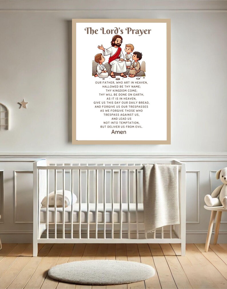 The Lord's Prayer|our Father Who Art in Heaven| Kids Printable Wall Art ...