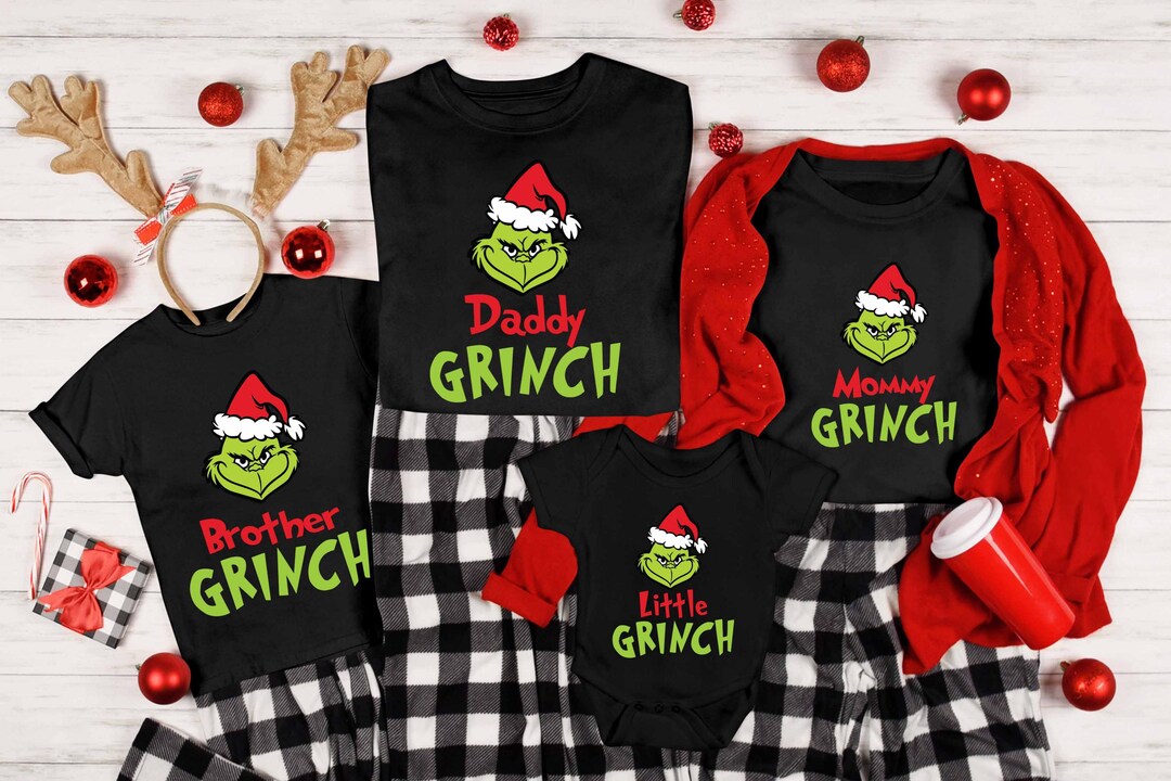 Custom Grinch Family Shirts, Grinchmas Matching Shirts, Grinch ...